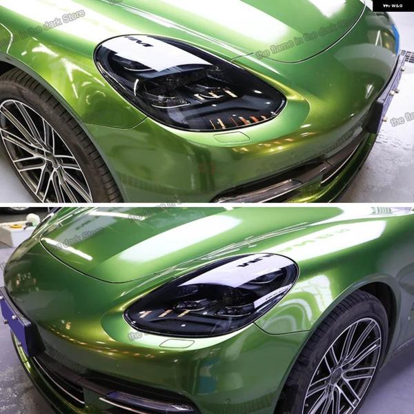 ヘッドライト ステッカー 傷防止フィルム ポルシェ マカン カイエン パナメーラ 718 911 ボクスター ケイマン 2017 - 22 カスタム パーツ アクセサリーExternal Testing Certification:ceOr...