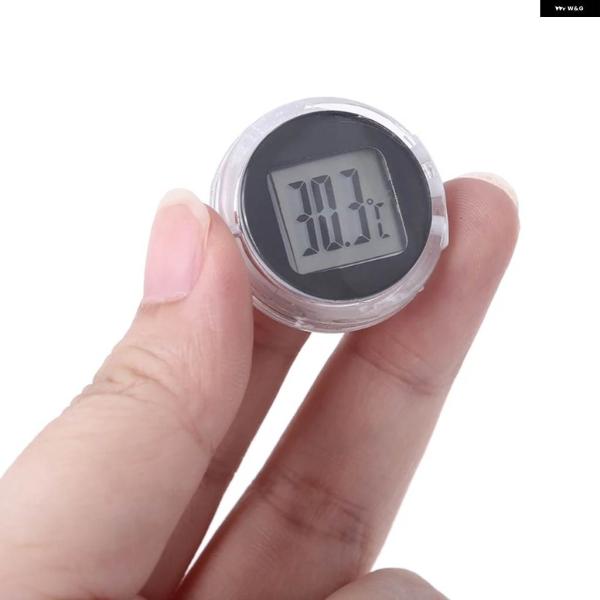 2.8CM ミニデジタル温度計 屋内 屋外 防水 温度モニター ゲージ 壁掛け バイク 粘着式 カスタム パーツ アクセサリーSmart Home Ecosystem Types:NoHigh-concerned chemical:None...