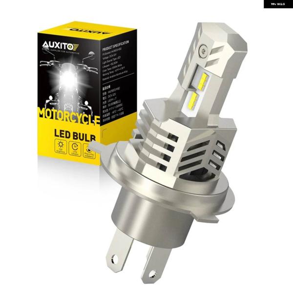 1個 ファンレス H4 バイク LED ヘッドライト バルブ H4 HB3 LED モトライト ハイロービーム ヘッドランプ バイク LED ライト 6000K ホワイト カスタム パーツ アクセサリーHigh-concerned chem...