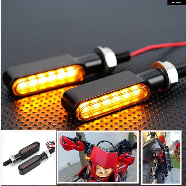 バイク ミニLED ウィンカーライト インジケーター フラッシュライトブリンカー ホンダ ヤマハ カワサキ ハーレー カスタム パーツ アクセサリーBattery Included:NoHigh-concerned chemical:Non...