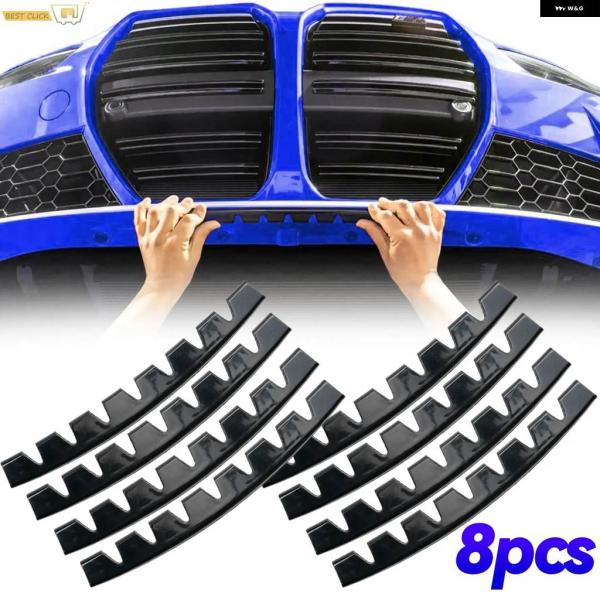 8個 スポーツ カー フロント バンパー ガード シャーシ 傷防止 滑り止めキット スクレイプ プロテクター スキッドプレート DIY プレアタッチ カスタム パーツ アクセサリーItem Width:6cmItem Length:32cm...