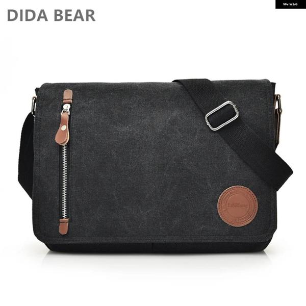 2023 メンズバッグ メンズ キャンバス ショルダーバッグ ユニセックス クロスボディ メッセンジャーバッグ 大型 レトロ サッチェル トラベル エンベロープ ブリーフケース カスタム パーツ アクセサリーHigh-concerned c...