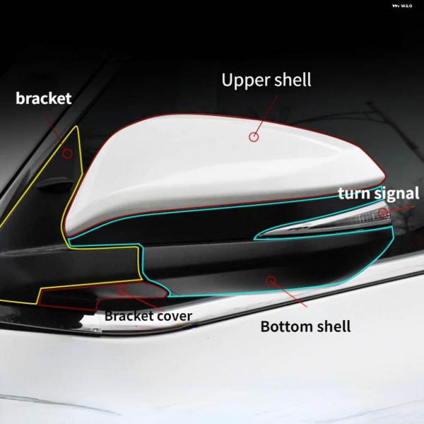 バックミラー シェル トヨタ ハイランダー クルーガー 2015 - 20 リバースミラー カバー ウィンカーベース カスタム パーツ アクセサリーSpecial Features:refitItem Diameter:0cmItem We...