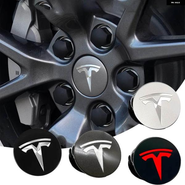 テスラ モデル3 モデルY バッジカバー ハブキャップ テスラ モデルY X S 2023 車用 56MM ホイールハブセンターキャップ 4個 カスタム パーツ アクセサリーHigh-concerned chemical:NoneCusto...