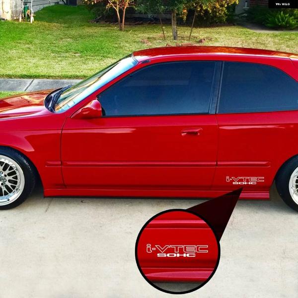 スポーツレーシング I-VTEC SOHC 2パック カー デカール サイドドア ステッカー カスタム パーツ アクセサリーHigh-concerned chemical:NoneCategory:StickersType Of Stick...