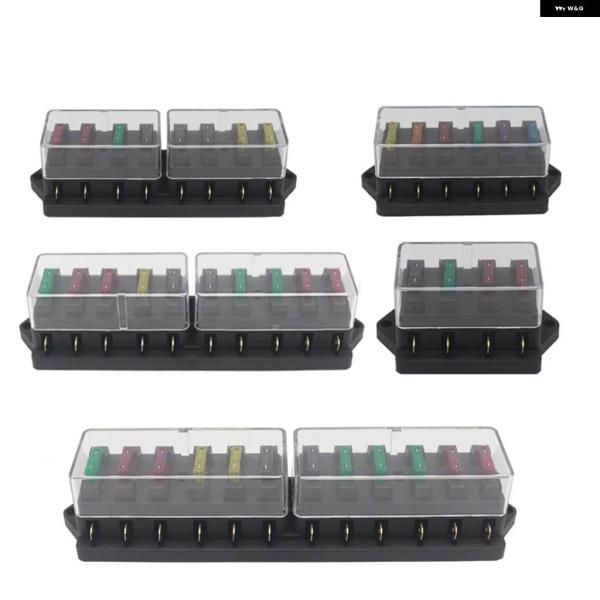 車用ヒューズ ホルダー 4/6/8/10/12ウェイ回路スタンダード ATOブレードヒューズ ボックス ブロック ホルダー 12V/24VE 22MM ハンドルバー S用 カスタム パーツ アクセサリーHigh-concerned chem...