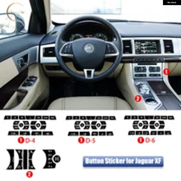 ジャガー XF ボタン ステッカー 2012 - 15 ジャガー XF X250 車カスタム用スティッキー ボタン ソリューション カスタム パーツ アクセサリーHigh-concerned chemical:NoneExternal Te...