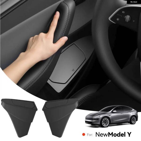 YZ フロントドア 収納 ゴミ箱 テスラ モデルY ジュニパー 2025 車用 ドア 収納 ボックス 多機能 オーガナイザー 車 カスタム パーツ アクセサリーPRODUCT SHAPE:SQUARESPECIAL FEATURES:LIG...