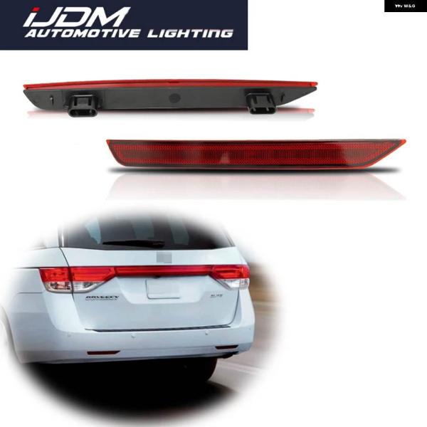 2011 - 17 ホンダ オデッセイ レッドレンズ カーリア バンパー リフレクター テールライト カバー シェル 電球 /ソケットなし カスタム パーツ アクセサリーHigh-concerned chemical:NoneSpecial...