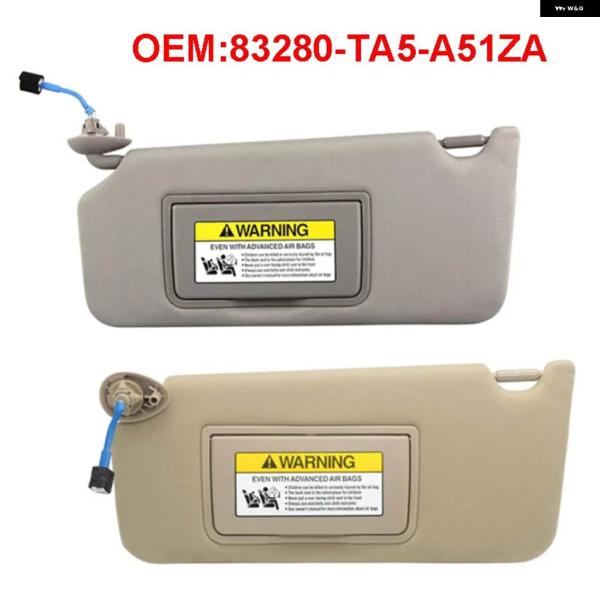 車用ベージュグレーサンバイザー 運転席側 助手席側 サンバイザー ライト付き ホンダ アコード 2008-2017 83280-TA5-A51ZA カスタム パーツ アクセサリーHigh-concerned chemical:NoneOth...