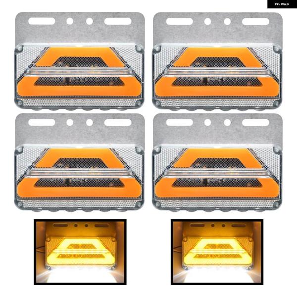 4個 トラック サイドライト パーキング ライトトレーラーサイドマーカーLED 24V貨物車クリアランスライトダイナミックウィンカーポジショニングランプ カスタム パーツ アクセサリーHigh-concerned chemical:None...