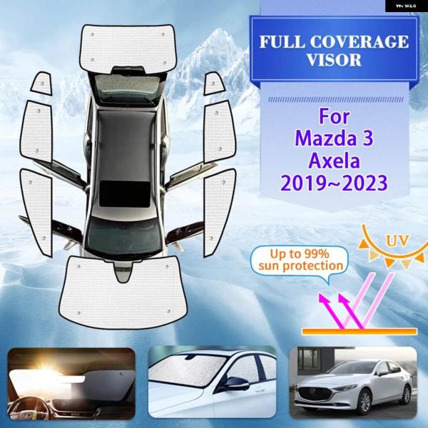車用フルウィンドウシェーディングバイザー マツダ 3 2022 アクセサリー マツダ 3 AXELA BP SEDAN 2019~2023 サンウィンドウバイザーサンシェード アクセサリー カスタム パーツ アクセサリーProduct ap...