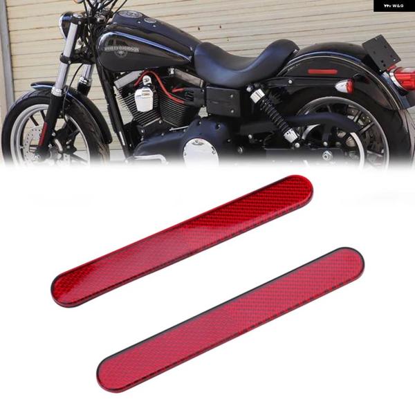 オートバイ レッドフロント フォーク リアフェンダーサイド リフレクター カバー サドルバッグ ステッカー ラッチ安全ハザード ハーレー スポーツスター 向け 汎用 カスタム パーツ アクセサリーProtective parts:Other...
