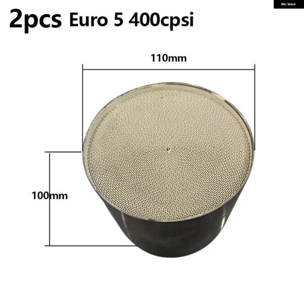 2PCS 110*100MM触媒コンバーター EURO 5 200400 CPSI 汎用 ハニカム触媒 金属 触媒 カスタム パーツ アクセサリーHigh-concerned chemical:NoneMaterial:metalModel...