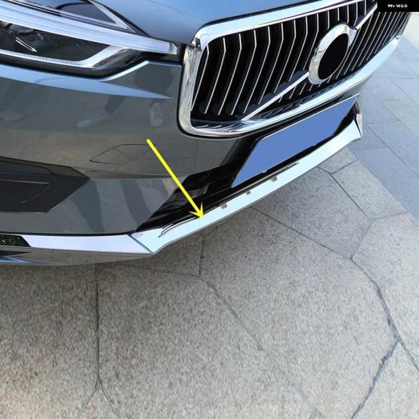 ボルボ XC60 2018年モデル - 21枚 ステンレス フロントボトムボンパーモッドストリップカバー トリム 3ピースカー スタイリング アクセサリー カスタム パーツ アクセサリーHigh-concerned chemical:Non...