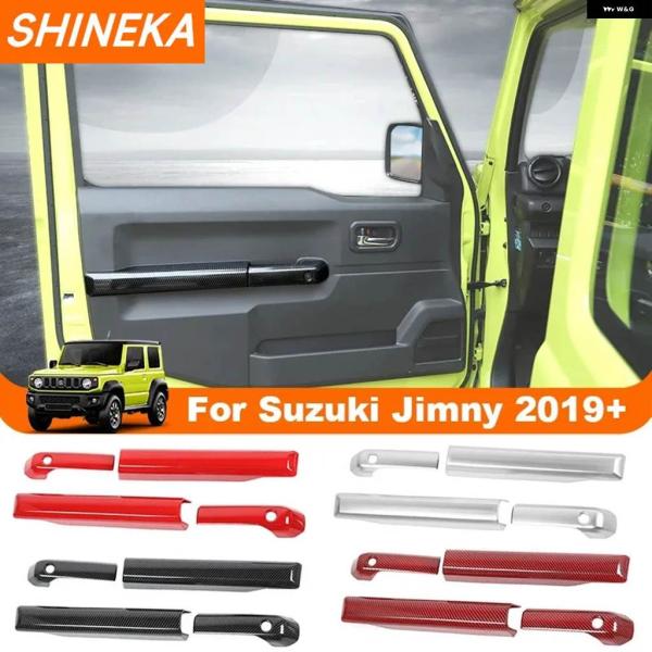 カー内ドア パネル ハンドルカバー 装飾 トリム スズキ ジムニー2019年モデル - 23 インテリア アクセサリー カスタム パーツ アクセサリーHigh-concerned chemical:NoneItem Weight:0.25k...