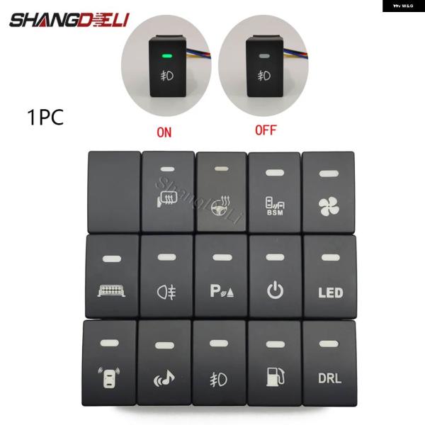 LED DRLライトレーダー電源オンファンオフ カメラ ミラー スイッチ ボタン ホンダ HRV ベゼル 2017 - 2021 カスタム パーツ アクセサリーHigh-concerned chemical:NoneBrand Name:S...