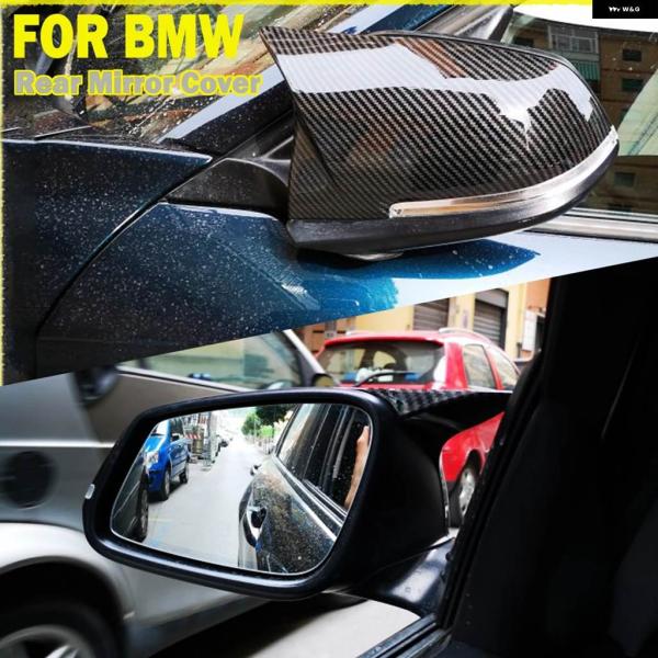 黒サイドウイング リアビューミラー ケースカバー BMW セリエ 1 2 3 4 F20 F21 F22 F30 F32 F36 X1 F87 M3 バックミラー カバー カスタム パーツ アクセサリーHigh-concerned chem...