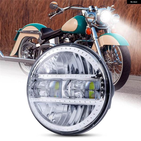 5.75インチ LED ヘッドライト バイク 5.75インチ ヘッドライト プロジェクター ハーレー スポースターダイナXL883C1200C FXD ヘッドランプ FX カスタム パーツ アクセサリーHigh-concerned chem...