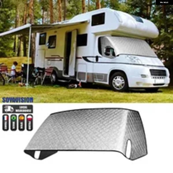 モーターホームフロントウィンドウサンシェード カバー C クラス フォード E450 RVスノーカバー 4層ミラー カットアウト付き カスタム パーツ アクセサリーProduct application scenarios:OtherCra...
