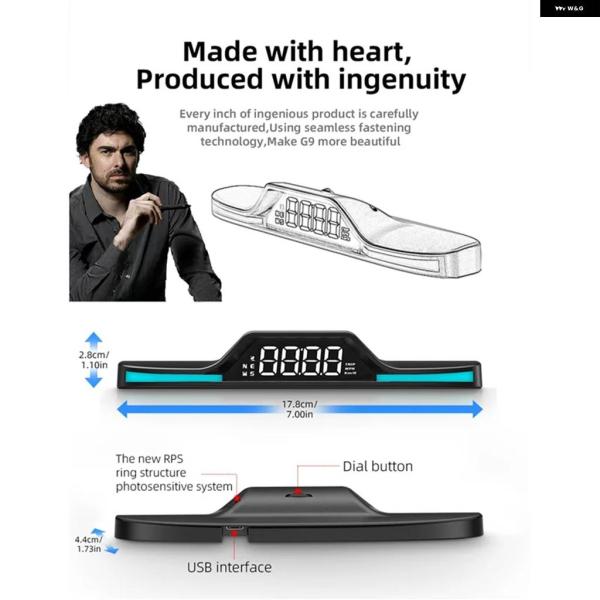 G15 HUD ヘッドアップ ディスプレイ GPSスピード アラーム ランニングスピード ディスプレイ パーツ カスタム パーツ アクセサリーHigh-concerned chemical:NoneOrigin:Mainland China...