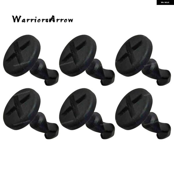 6個 エンジン コンパートメント カバー プレート スクリュークリップ ブラック プラスチック ポルシェ カイエン 2003-2010 95557271000 955 572 710 00 カスタム パーツ アクセサリーSpecial Fe...