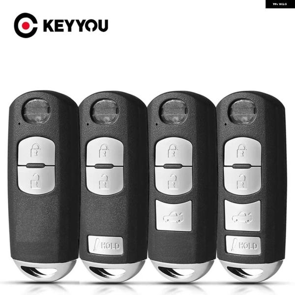 FOB 2/3/4 ボタン スマートカーキーシェルケース マツダ 3 5 6 CX-5 CX-7 CX-9 MX-5 ミアータ RX-8 2006-2018 カスタム パーツ アクセサリーHigh-concerned chemical:No...