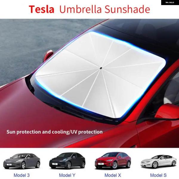 フロントガラス サンスクリーン 傘 UVカット サンバイザー プロテクター フロントウィンドウ サンシェード カバー テスラ モデル3/Y/X/S カスタム パーツ アクセサリーProduct application scenarios:O...