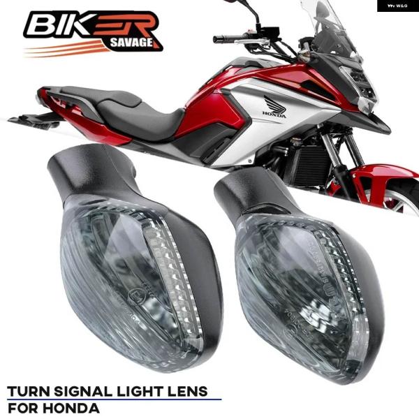 バイク LED ウィンカーライト レンズ ホンダ 300L CB500 F/X CB/CBR 650F NC700X NC750X CTX700 インジケーター ランプ カバー カスタム パーツ アクセサリーBattery Included...