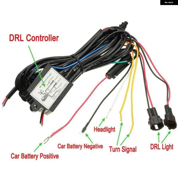 DRL デイタイム ランニングライト ディマー 調光リレー コントロール スイッチ ハーネス オン/オフ カスタム パーツ アクセサリーVoltage:12 VSpecial Features:DRL Control Switch Harn...