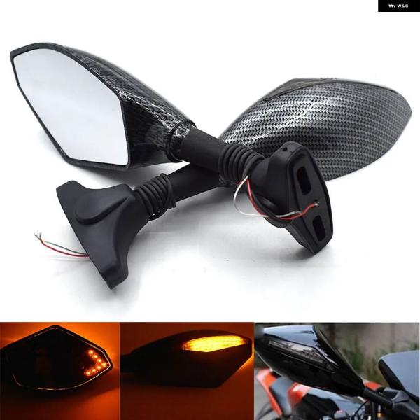 バイク バックミラー LEDウィンカー KTM 1190 RC8R スズキ SV650SF SV650S SV1000S GS500F カスタム パーツ アクセサリーHigh-concerned chemical:NoneItem Widt...