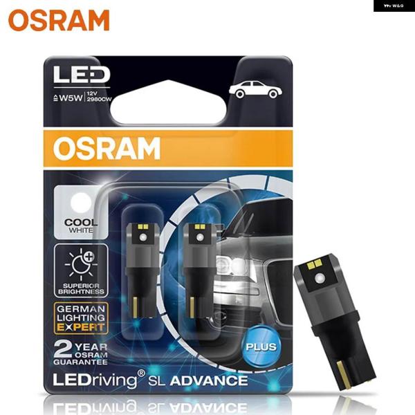 OSRAM LED T10 6000K W5W 194 LEDRIVING SL ADVANCE 6000K ホワイト 読書灯 ドアランプ 室内灯 12V 1.5W 2980CWペア カスタム パーツ アクセサリーFor Vehicle B...