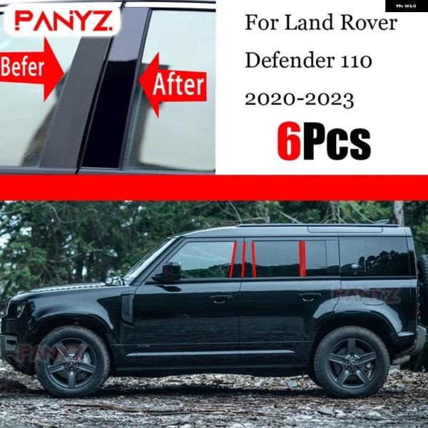 ランドローバー ディフェンダー 110 2020 - 23 車ドアウィンドウ ミドルコラム トリム PC ブラックストリップデコレーション ステッカー カスタム パーツ アクセサリーMaterial:PlasticOrigin:Mainla...