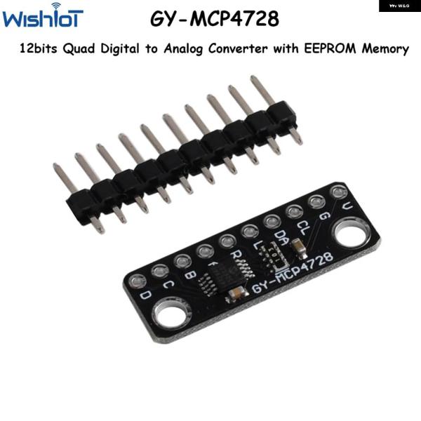MCP4728 12ビット クワッド デジタル - アナログ コンバータEEPROMメモリDACブレイクアウト センサー モジュール I2C インターフェース 低消費電力 GY-MCP4728 カスタム パーツ アクセサリーIs Elect...