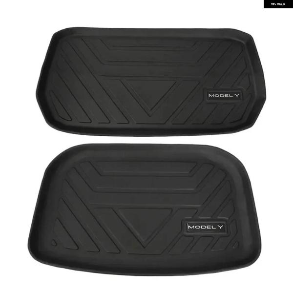 テスラ モデルY モデル3 2021-23 TPE 車用フロントリアトランク収納ボックスマットパッド 防水ライナー トランクトレイ フロアマット カスタム パーツ アクセサリーHIGH-CONCERNED CHEMICAL:NONEORIG...