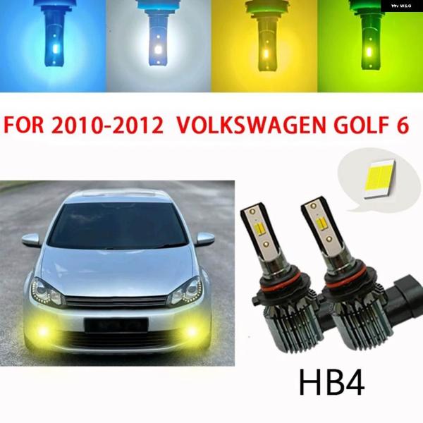 2個 デュアルカラー カーフォグライトランプ 2010-2012 フォルクスワーゲン ゴルフ 6 スーパーフォグライト HB4 9006 LED フロントフォグライト カスタム パーツ アクセサリーVOLTAGE:12 VORIGIN:MA...