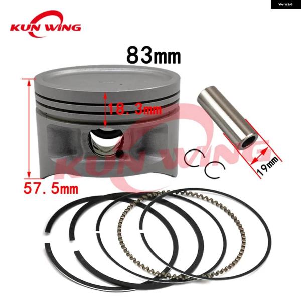 83MMボアピストンキットリングピン19MM 400 ATV JS400 400 JS183FMQ ATV400オートバイエンジンパーツ カスタム パーツ アクセサリーMODEL NAME:JIANSHE 400 ATVBRAND NAME...