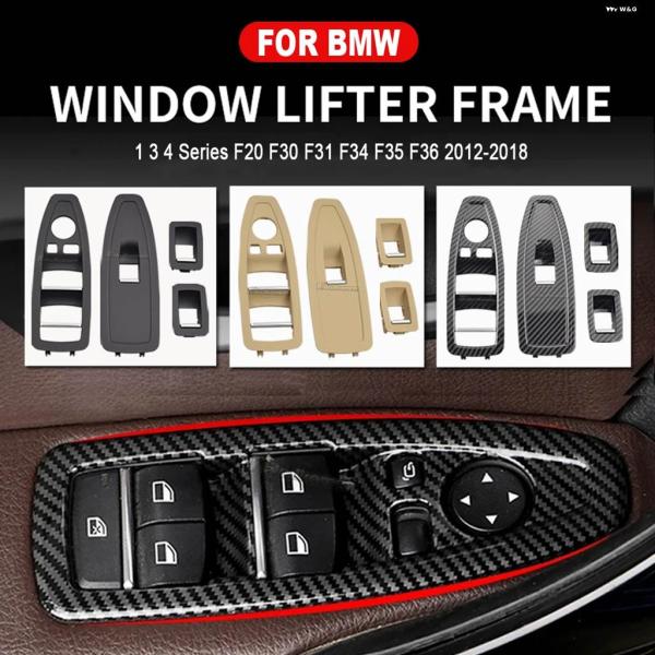 LHD RHD 車内ドアウィンドウレギュレーターボタンカバートリム BMW 1 3 4 シリーズ F20 F30 F31 F34 F35 F36 2012 2013 2014-2018 カスタム パーツ アクセサリーHIGH-CONCERN...