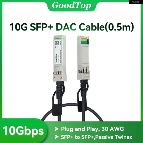 GOODTOP 10G SFP+ DAC TWINAXケーブル0.5Mダイレクトアタッチ銅パッシブCISCOMIKROTIKNETGEARHORACOスイッチ対応 カスタム パーツ アクセサリーHIGH-CONCERNED CHEMICAL...