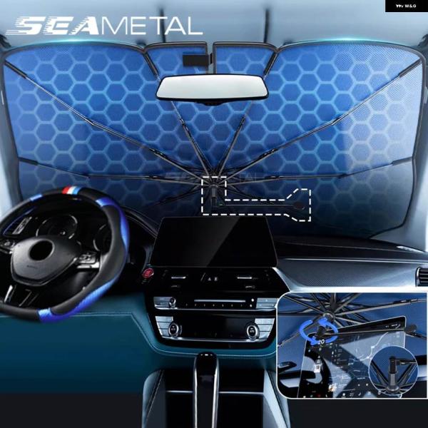フロントガラスサンシェード 車用断熱サンプロテクションカバー UPF50+ UVカットサンシェード傘 カスタム パーツ アクセサリーMATERIAL:ALUMINUM FOIL FILMMODEL NUMBER:C42820BRAND NA...