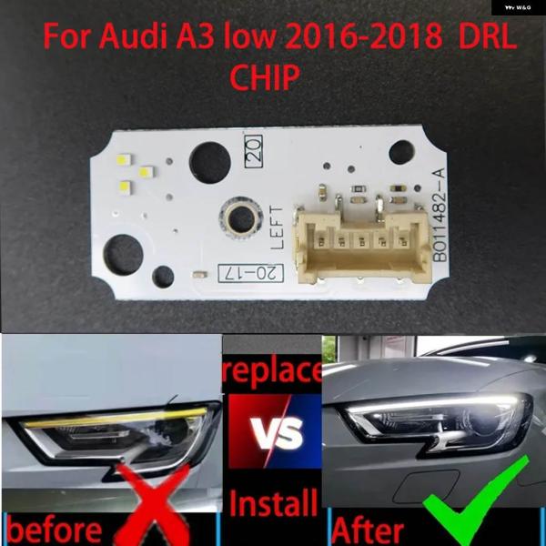 AUDI A3 S3 2016-2019 車用 ヘルニア ローヘッドライト DRL チップ バラスト チップ 回路基板 光源基板 ホワイトライト マイクロチップ カスタム パーツ アクセサリーHIGH-CONCERNED CHEMICAL:...