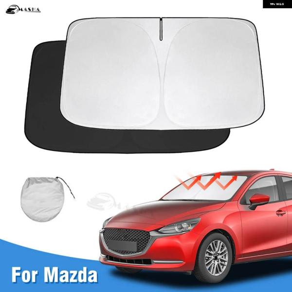 フロントガラスサンシェード マツダ 2 2016 - 2021 - 23 ウィンドウシェード サンバイザープロテクター 紫外線をブロック 車内を涼しく保ち カスタム パーツ アクセサリーPRODUCT APPLICATION SCENARI...