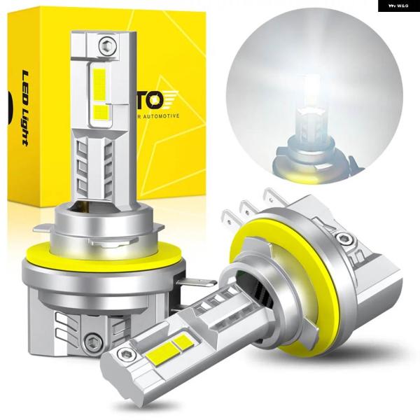 2個 H15 LED ヘッドライト 30000LM ハイビーム デイドライビング ランニングライト 12V 6500K ホワイトランプ 車用電球 カスタム パーツ アクセサリーWATTAGE:60WCOLOR TEMPERATURE:650...