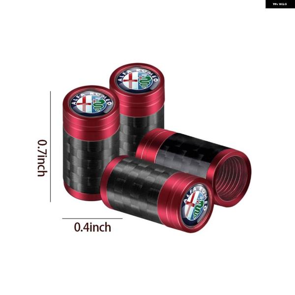 4 個のタイヤバルブキャップホイールアルファロメオジュリエッタジュリア GT ブレラ F1 ステルヴィオ カスタム パーツ アクセサリーHIGH-CONCERNED CHEMICAL:NONETYPE OF STICKER:CAR BODY...