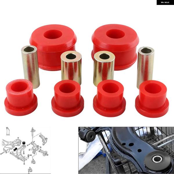 レッドフロントポリウレタンコントロールアームブッシングキット 1985-06 VW ジェッタ ゴルフ MK2 MK3 MK4 カスタム パーツ アクセサリーHIGH-CONCERNED CHEMICAL:NONEPLACEMENT ON V...