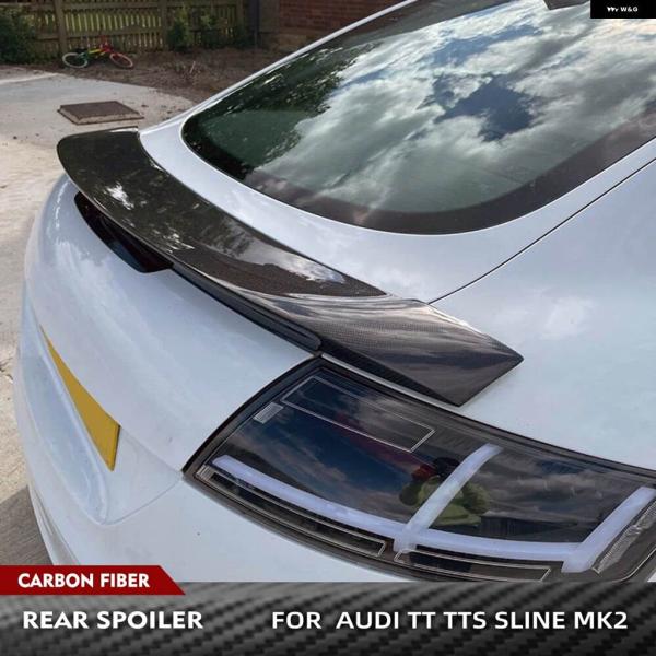 カーボン / FRP カーレーシング リアトランクスポイラー ウイングリップ アウディ 8J TT TTS MK2 クーペ コンバーチブル 2ドア 2008-2014 カスタム パーツ アクセサリーHIGH-CONCERNED CHEMIC...