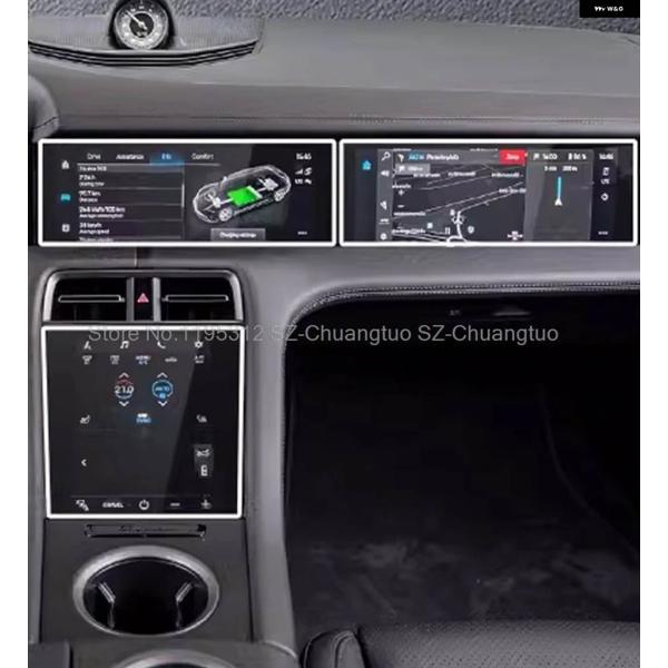 スクリーンプロテクターフィルム ポルシェ タイカン 2020-2022 カーGPSナビゲーションとダッシュボードエアコン傷防止 カスタム パーツ アクセサリーHIGH-CONCERNED CHEMICAL:NONEITEM WEIGHT:0...