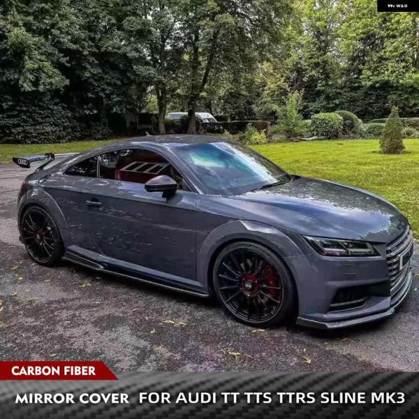 カーボンスタイル サイドドアミラーカバー アウディ R8 4S TT TTS TTRS MK3 タイプ FV/8S 2D 2015-2019 カスタム パーツ アクセサリーHIGH-CONCERNED CHEMICAL:NONESPECIA...