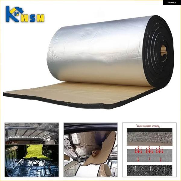 5/10MM サウンドデッドナー 断熱マット 車 バン 防音 デッドニング 断熱材 ボンネット断熱材 サイレントドア壁 カスタム パーツ アクセサリーHIGH-CONCERNED CHEMICAL:NONEMATERIAL:ALUMINUM...