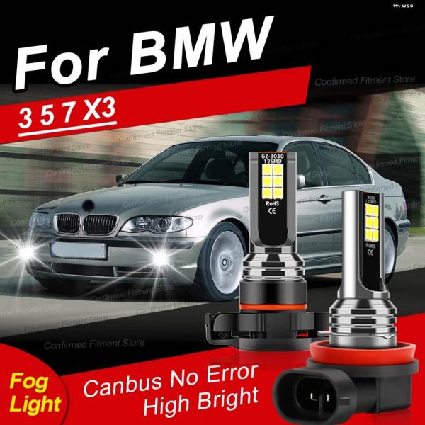 2個 LED 車用フロント フォグランプ H11 9145 HB4 H10 9006 200W 6000K ハイホワイト 電球 BMW 3 E46 328I 5 7 X3用 カスタム パーツ アクセサリーHigh-concerned che...